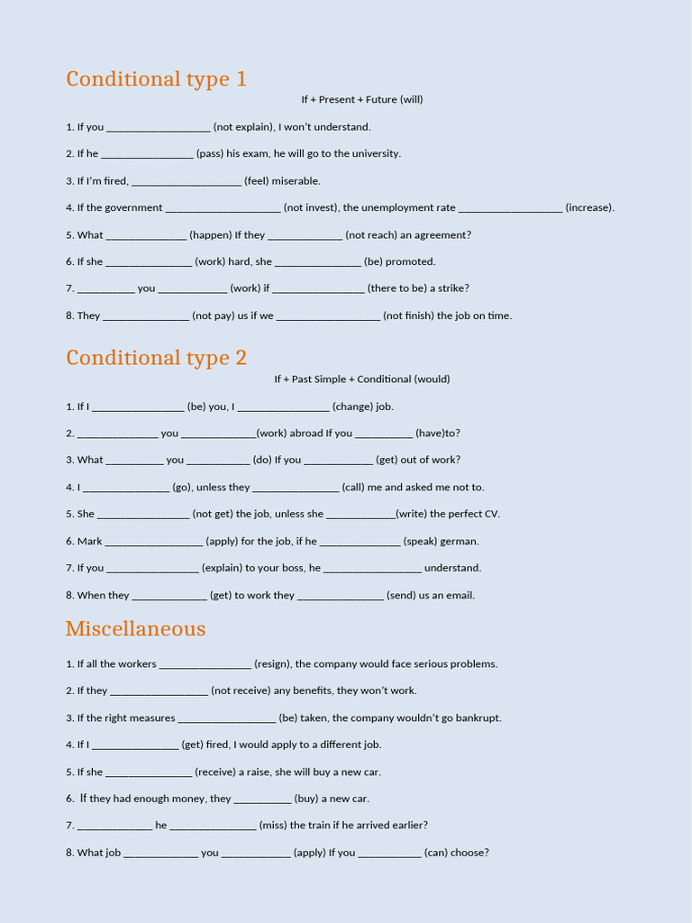Conditional 1 , 2 | PDF