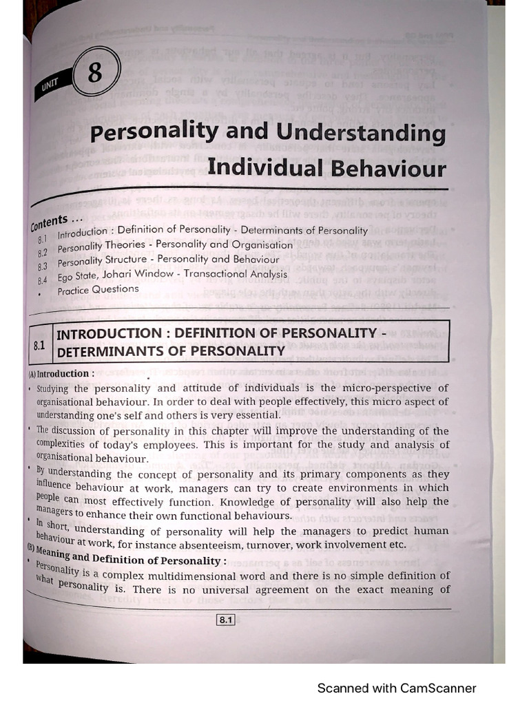 Personality and Understanding Individ | PDF