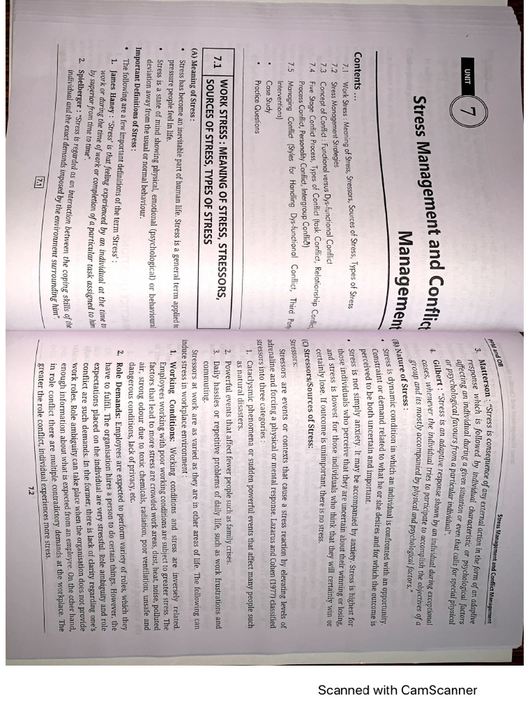 7. Stress Management and Conflict Manage | PDF
