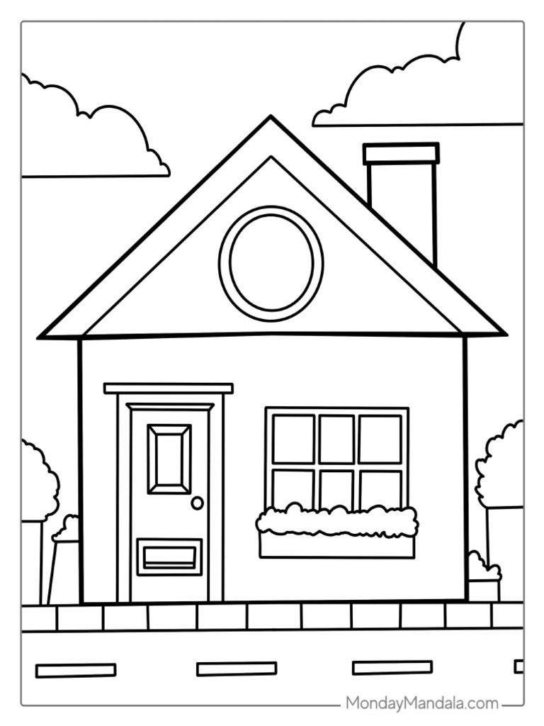 Simple Outline House For Preschoolers | PDF