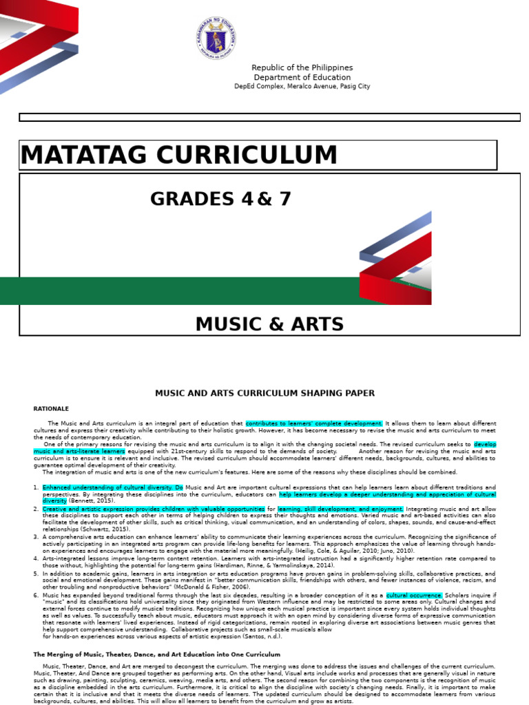 Matatag Music and Arts | PDF