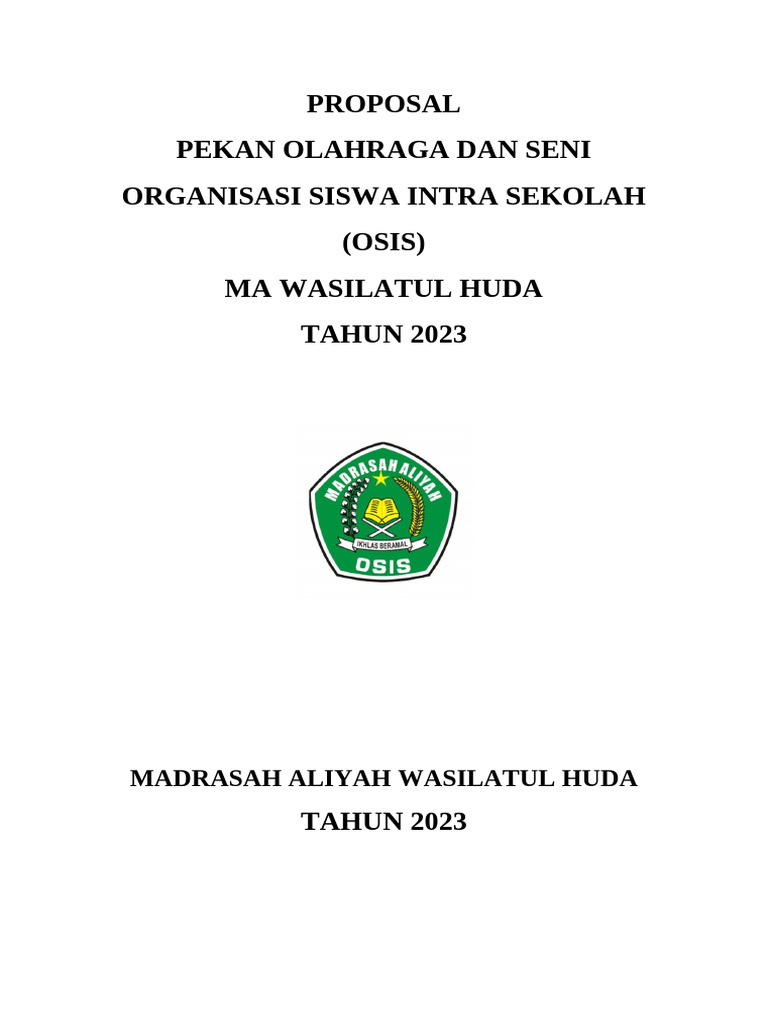 Proposal Porseni Ma 2023 | PDF