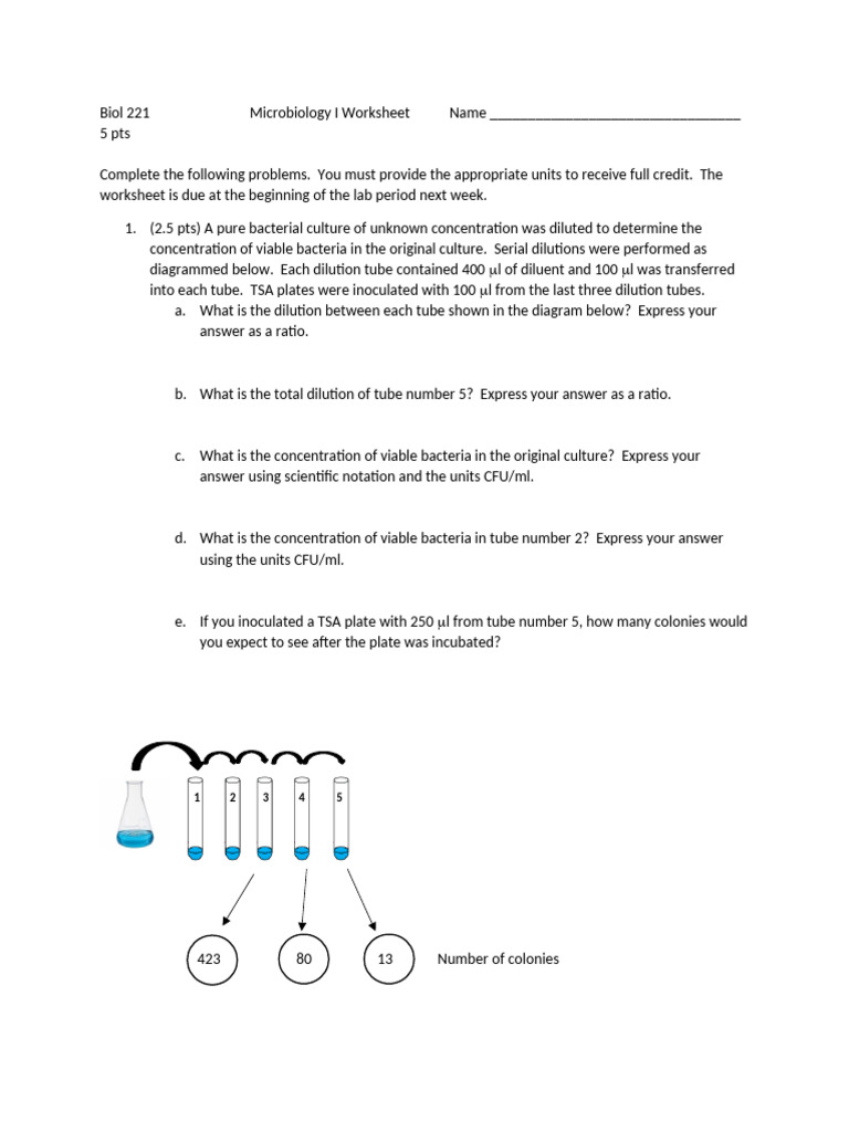 Microbiology+I+Worksheet F21 | PDF