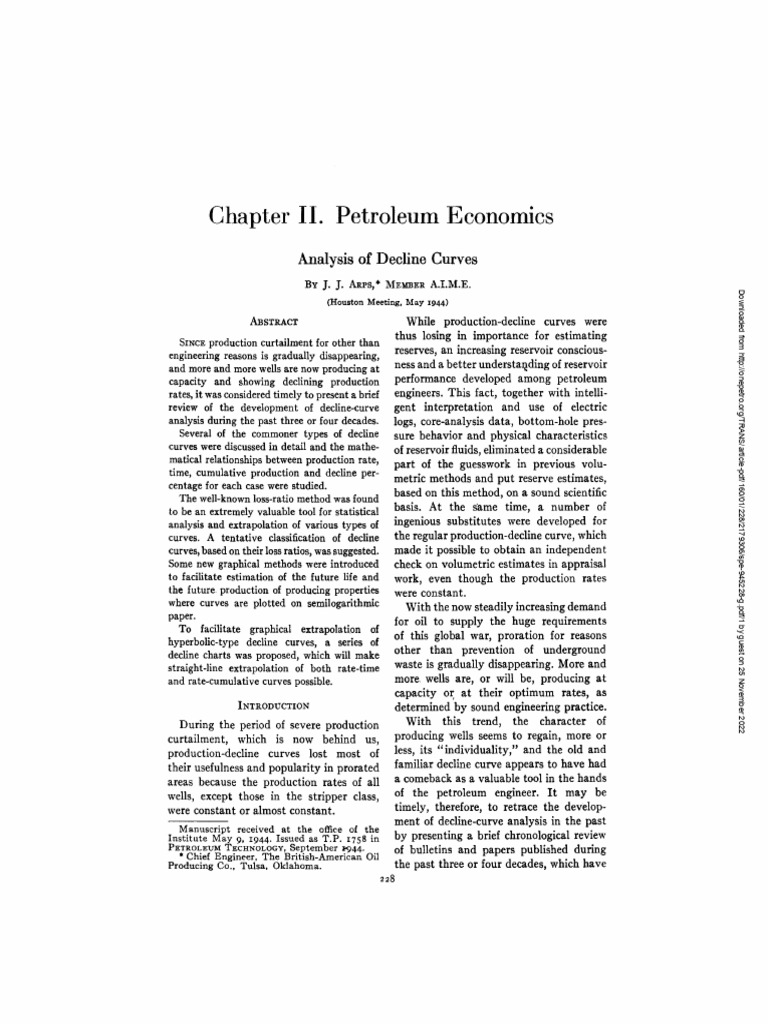 Analysis of Decline Curves | PDF