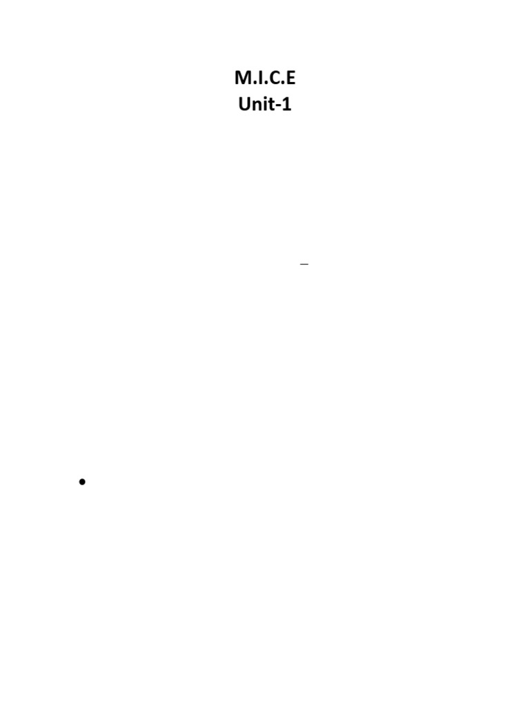MICE 1 Notes | PDF