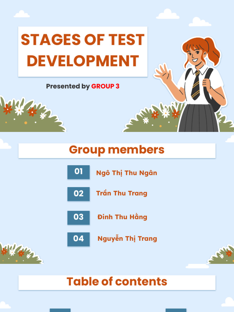 Group 3_stages of Test Development | PDF