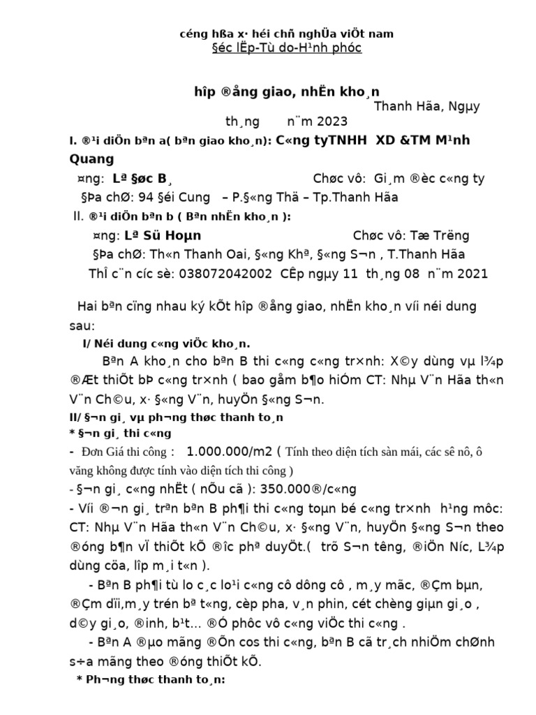 HDNC Hoan - Van Chau | PDF