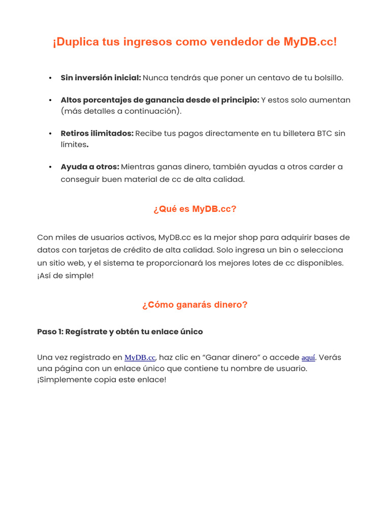 Duplica Tus Ingresos Como Vendedor de Mydb - CC | PDF | Negocios | Finanzas y dinero
