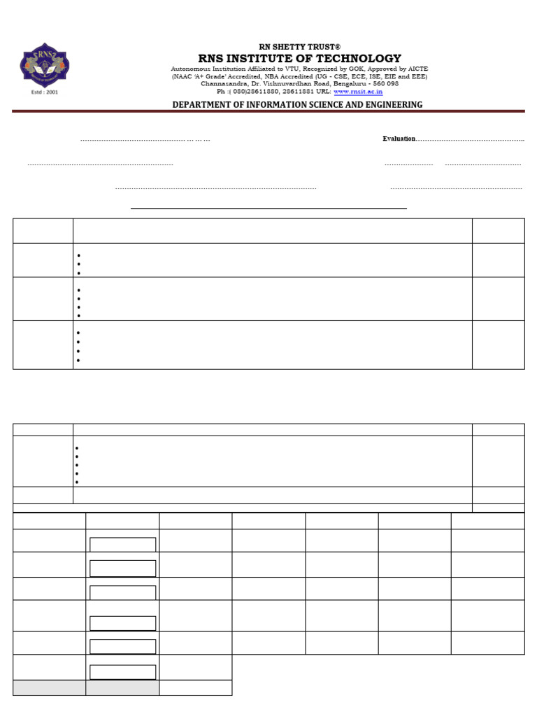TECHNICAL SEMINAR 2023-24 Evaluation Sheet | PDF | Methodology