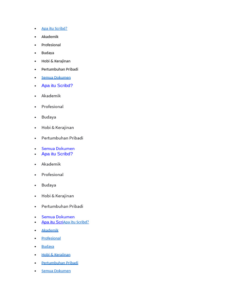 Apa Itu Scribd?: Akademik Profesional Budaya Hobi & Kerajinan Pertumbuhan Pribadi | PDF