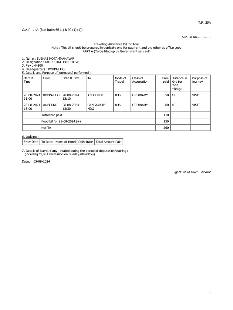 TA Bill 05-09-2024 | PDF