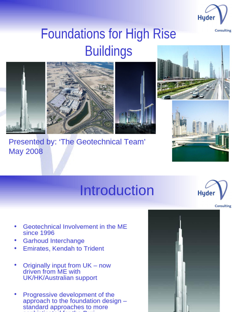 Foundations For High Rise Buildings 29-05-08 | PDF