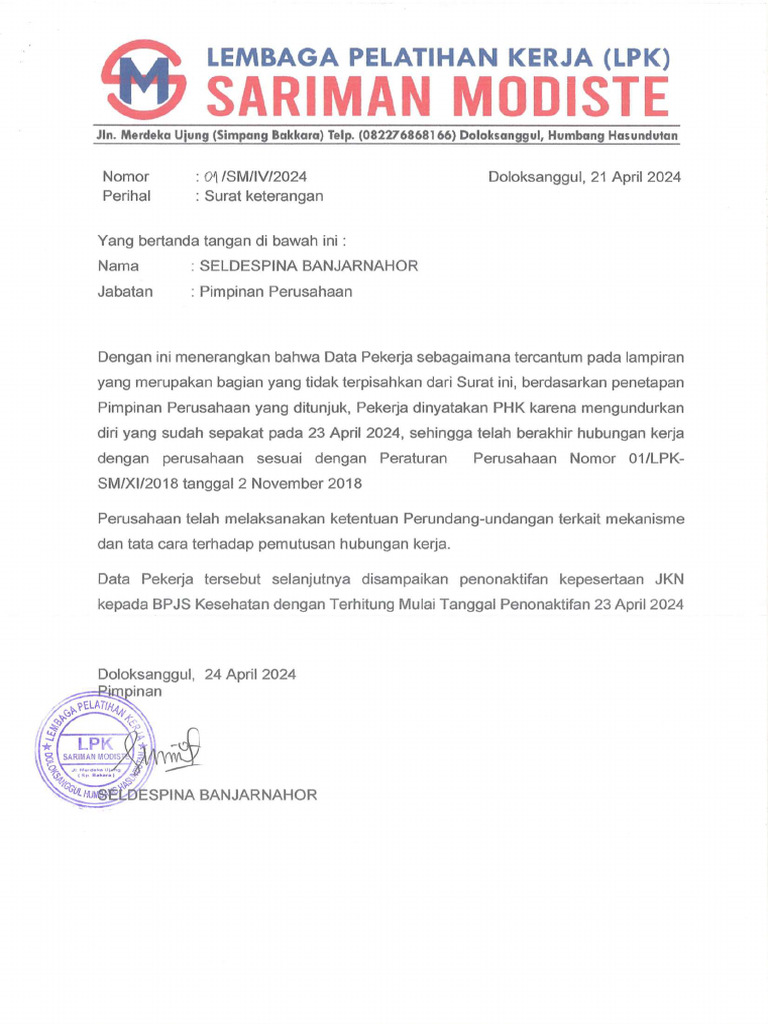 LPK Sariman Modiste | PDF