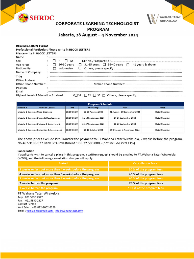 REGISTRATION FORM-CLT-Batch 10 | PDF