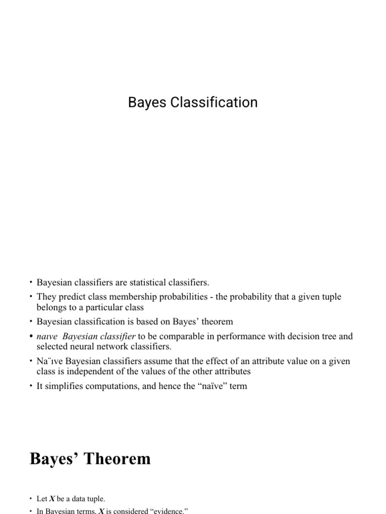 Mod2 Bayes Classification | PDF