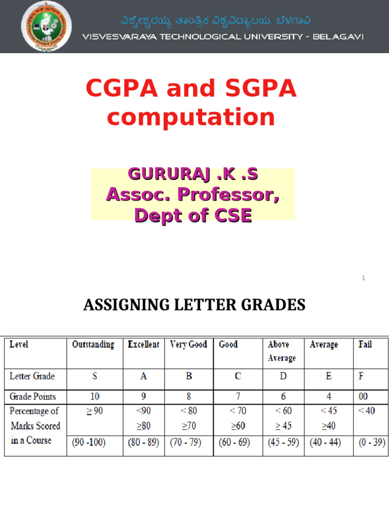 CGPA and SGPA Computation | PDF