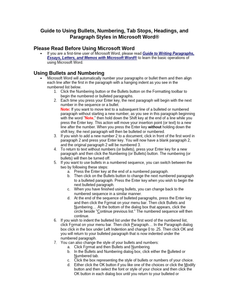 Guide_to_Using_Bullets_2 | PDF