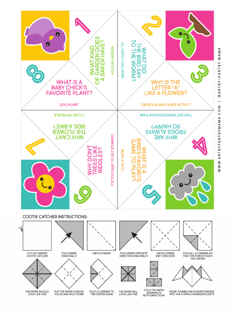 Spring Cootie Catcher | PDF