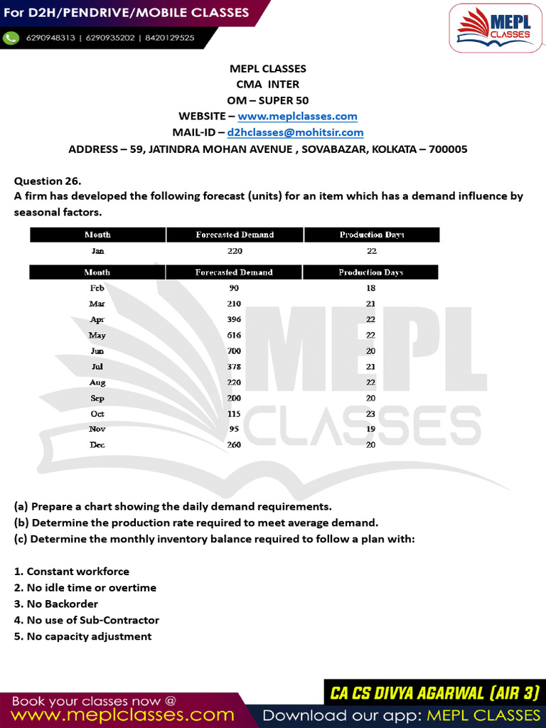 Cma Inter - Om - Super 50 - Solved . | PDF