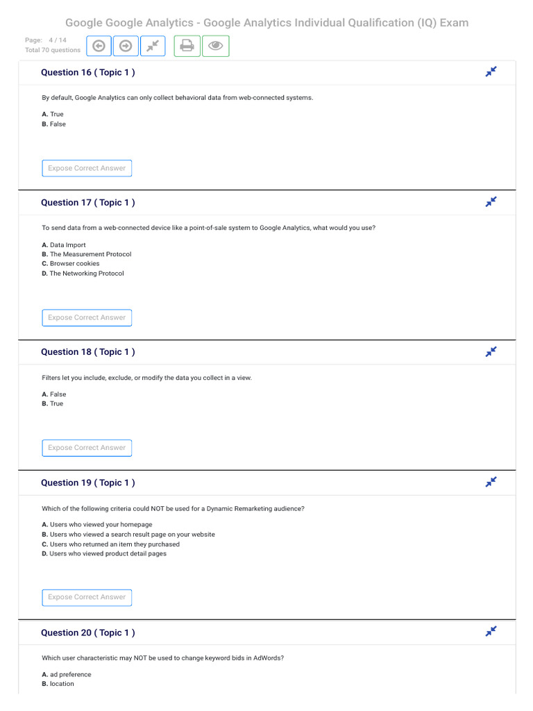 Google Analytics Exam - Free Questions and Answers 4 | PDF