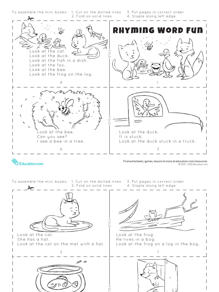 Mini Story Book Rhyming Fun 1 | PDF