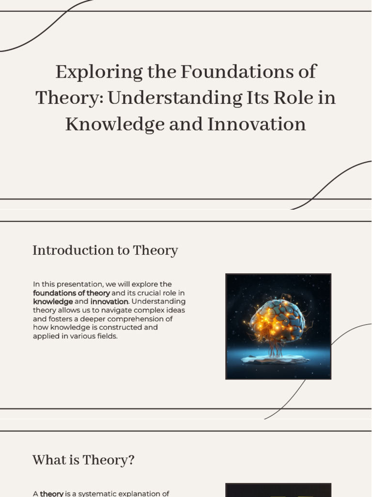Slidesgo Exploring The Foundations of Theory Understanding Its Role in Knowledge and Innovation ...