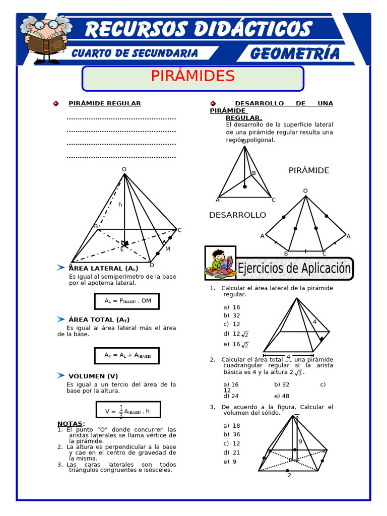 Pirámide Regular Para Cuarto de Secundaria(1) | PDF