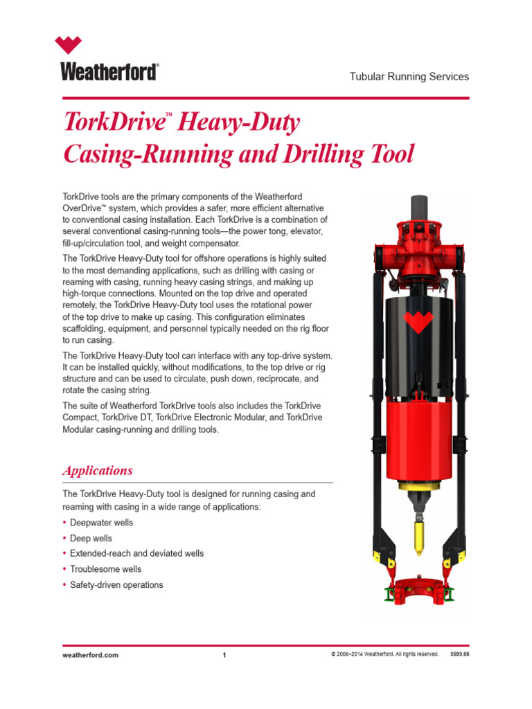 Weatherford Casing Runnig Tools | PDF