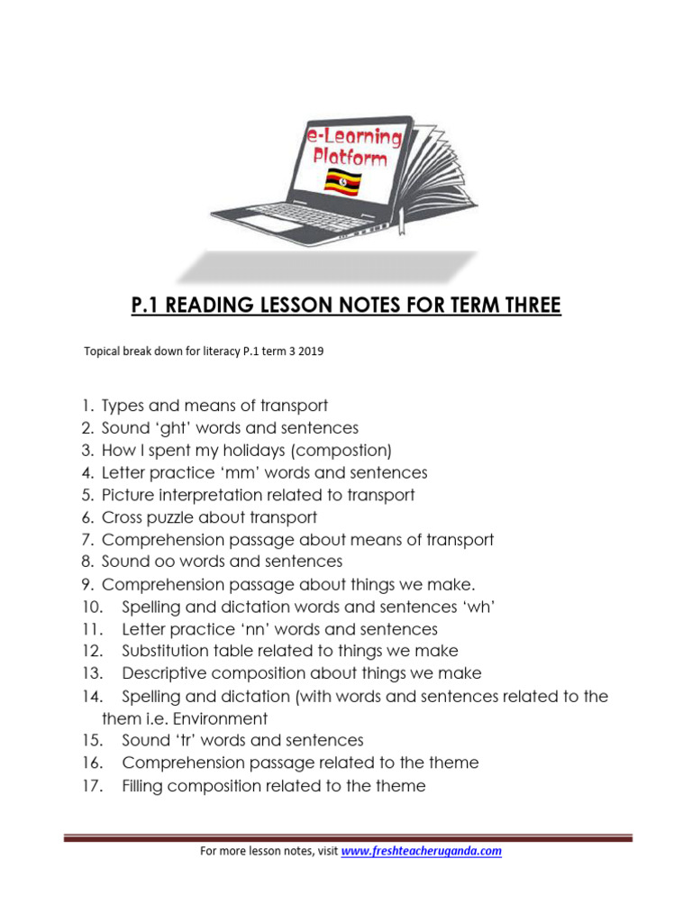 P.1 READING TERM III | PDF