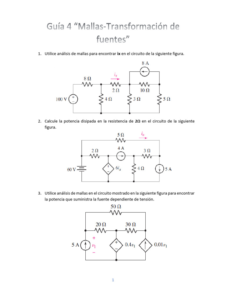 Guía 4 - Mallas-Superposición | PDF