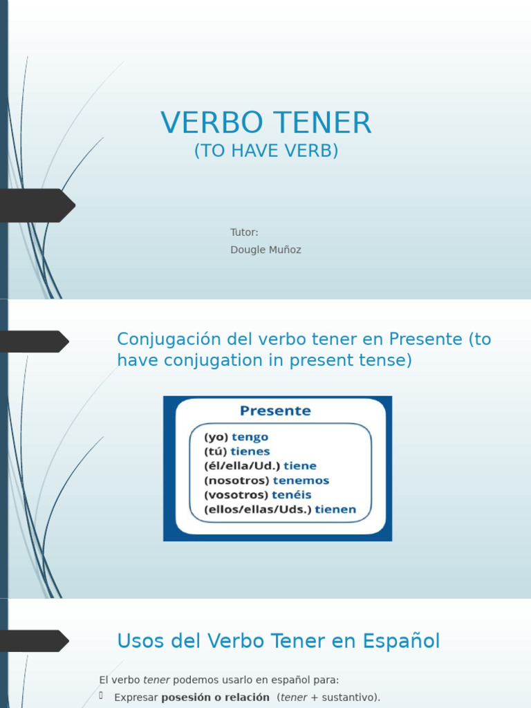 Verbo Tener Clase | PDF