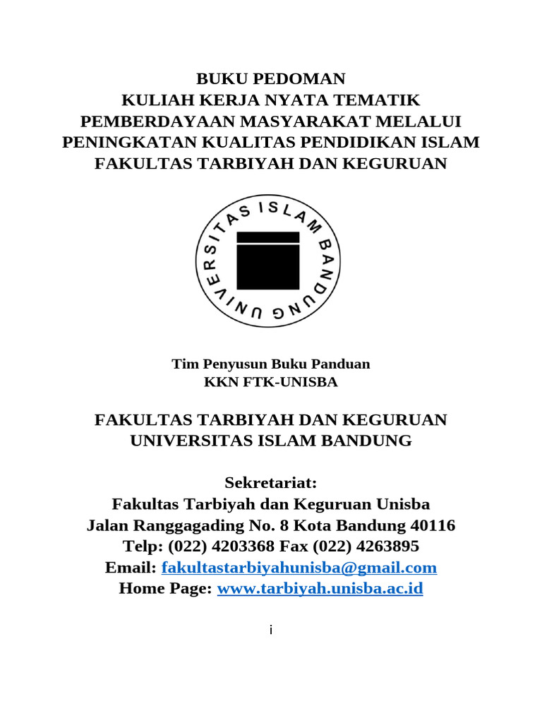 Buku Pedoman KKN FTK (2024) | PDF