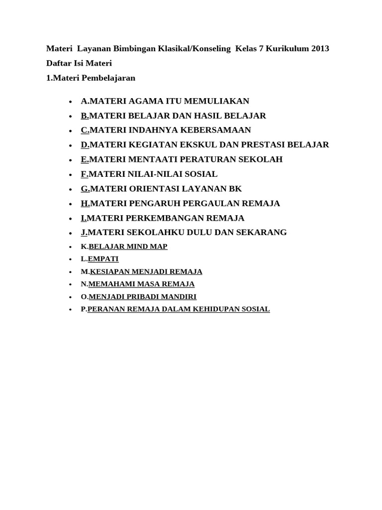 Materi BK | PDF