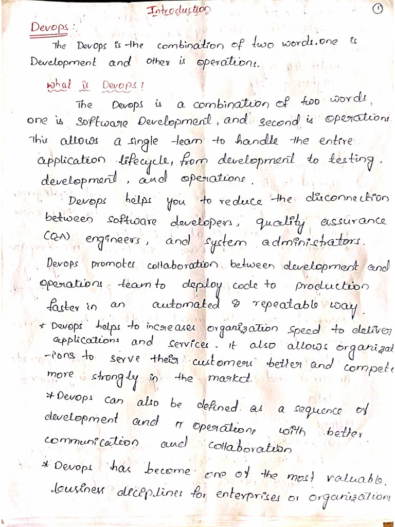 Devops Unit - 1 | PDF