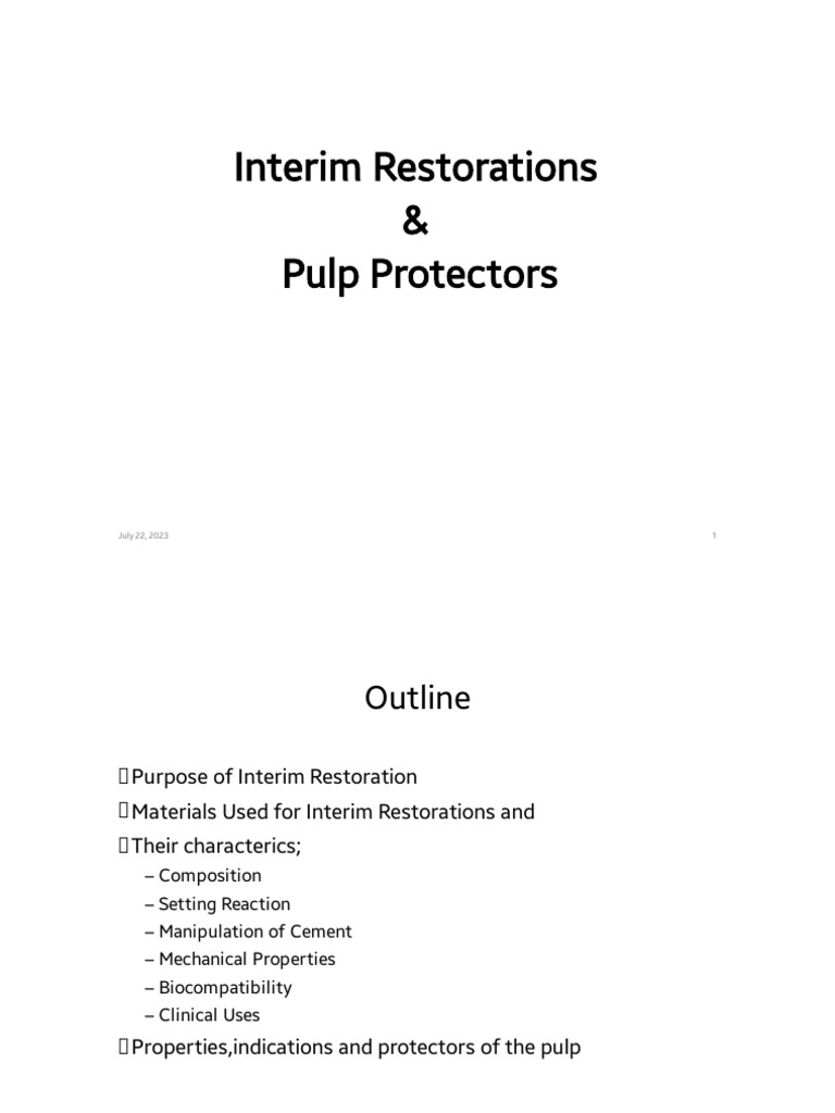 6 Interim Restorations | PDF