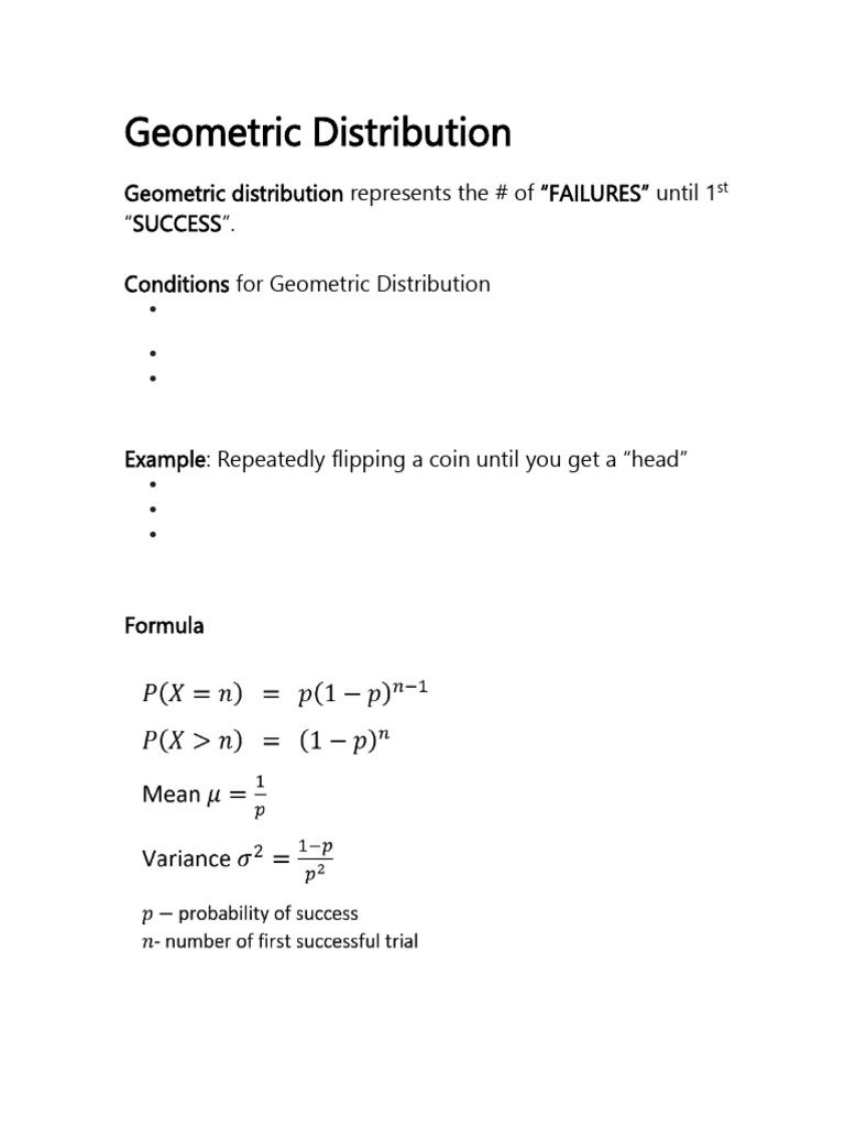 Geometric Distribution | PDF
