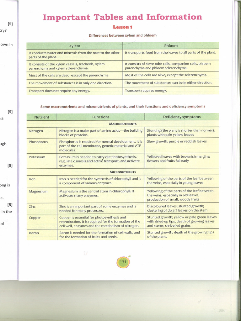 8 Imp Tables and Info | PDF