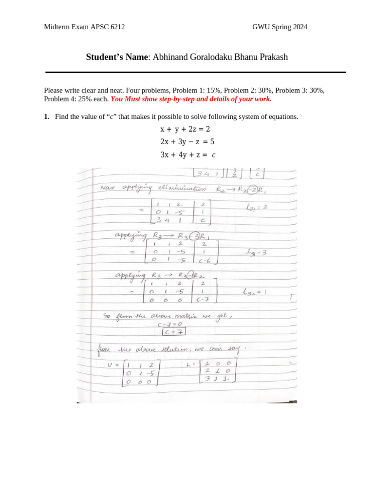 Midterm Question Paper | PDF