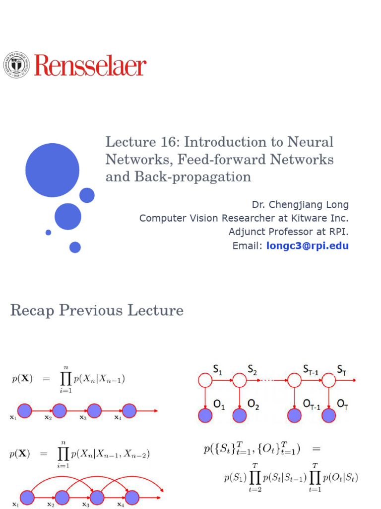Feedforward and Back Propagation | PDF