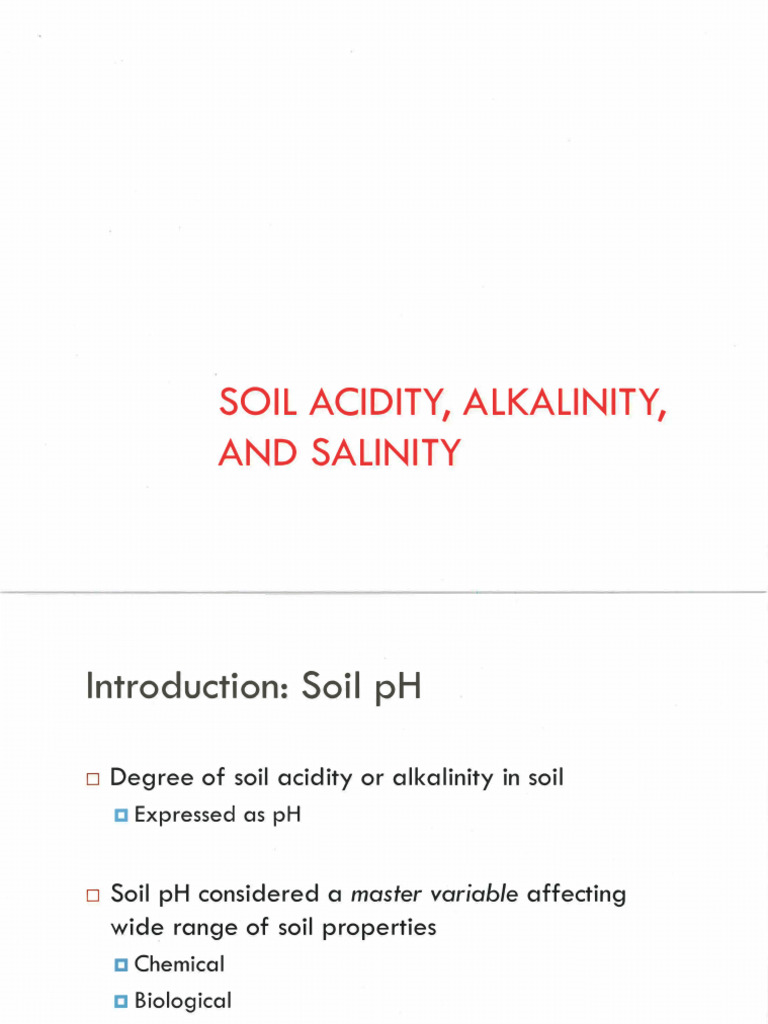 Envirothon 07 Soil Acidity Alkalinity and Salinity Ver. 2017 | PDF ...