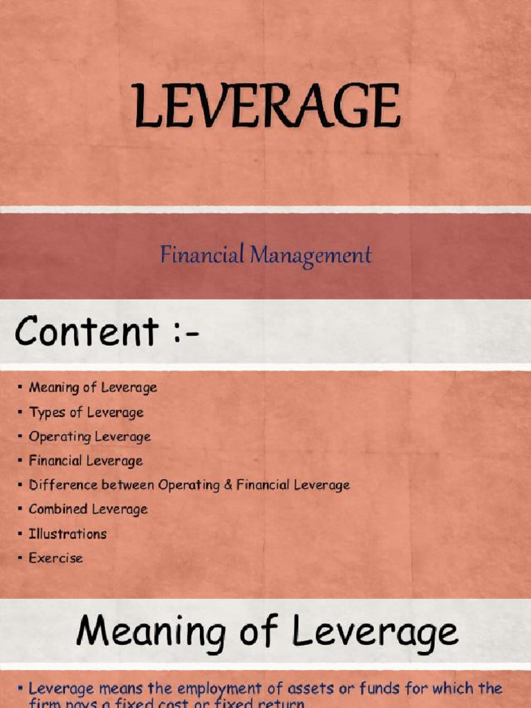 Leverage | PDF