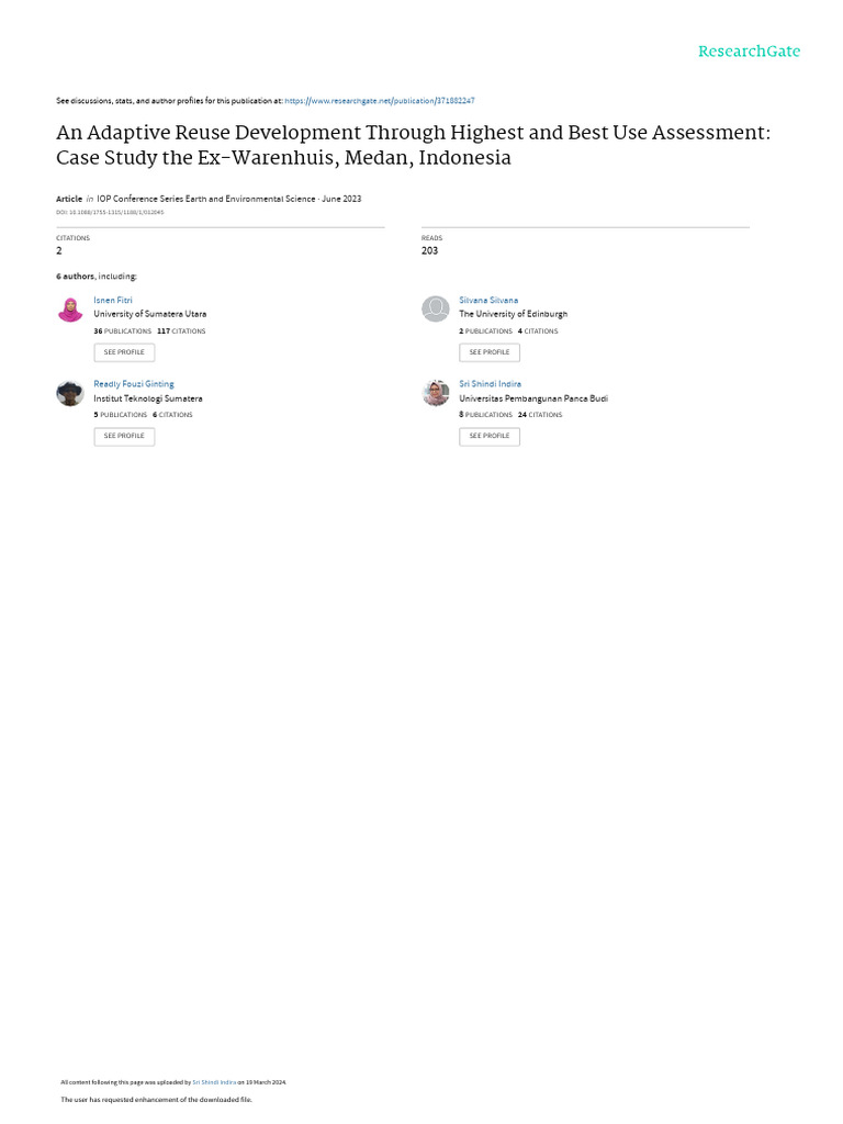 R - An Adaptive Reuse Development Through Highest and Best Use Assessment - Case Study The ...