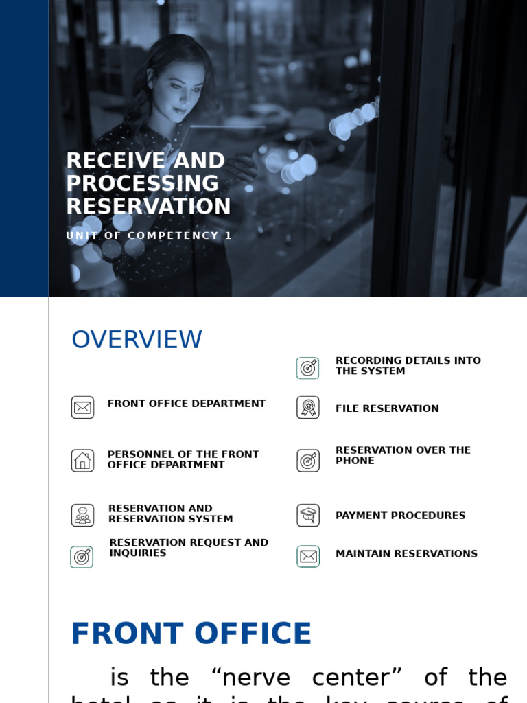 Receive Aand Processing Reservation Presentation | PDF