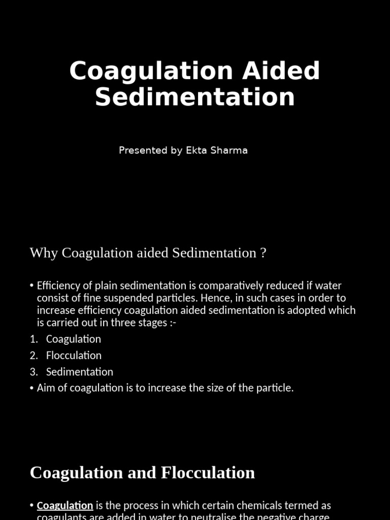 Coagulation Aided Sedimentation | PDF