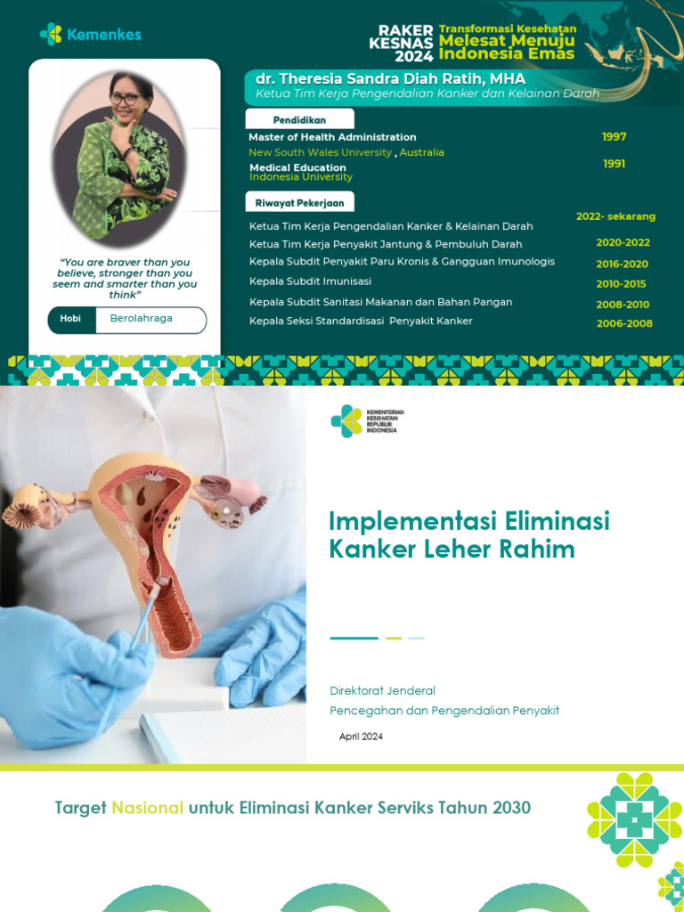 V5_Bahan Diskusi Tematik Rakerkesnas HPV DNA_Dit P2PTM | PDF