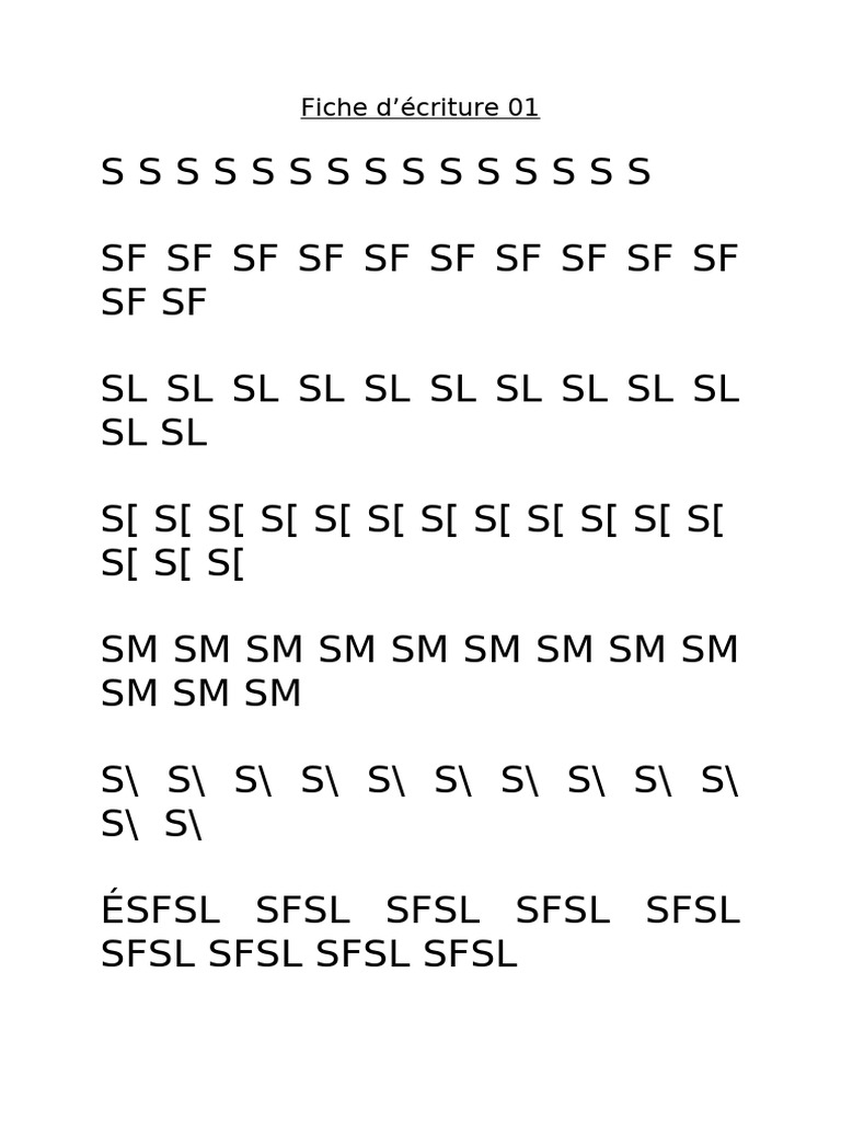 Fiche Décriture | PDF