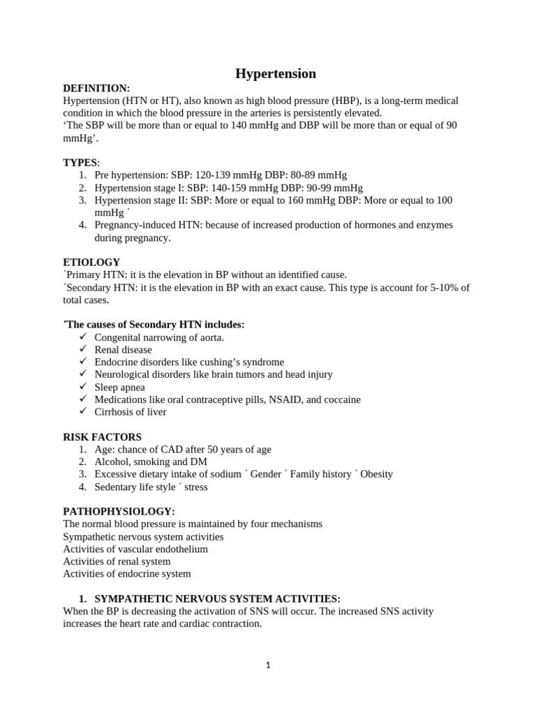 Hypertension | PDF