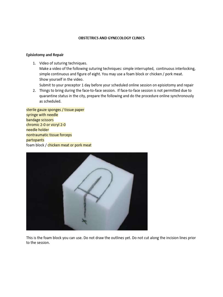 6 Episiotomy and Repair Checklist For Retdem | PDF | Vagina | Social ...