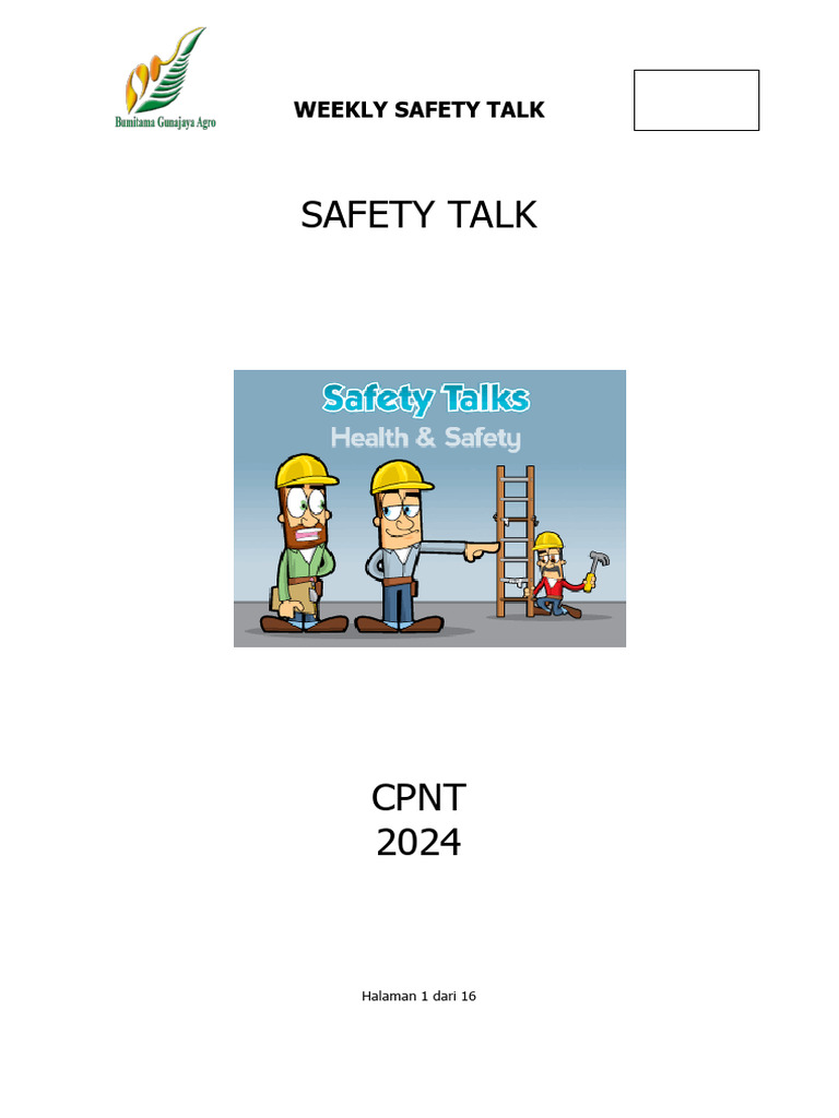Safety Talk CPNT 2024 | PDF