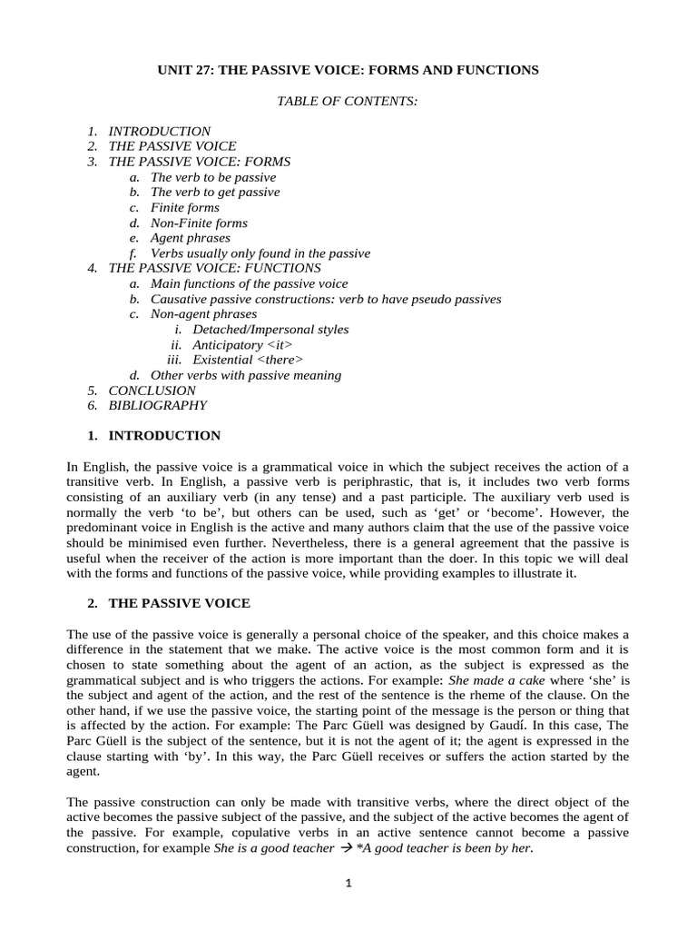 Opos-Unit 27 | PDF | Verb | Subject (Grammar)